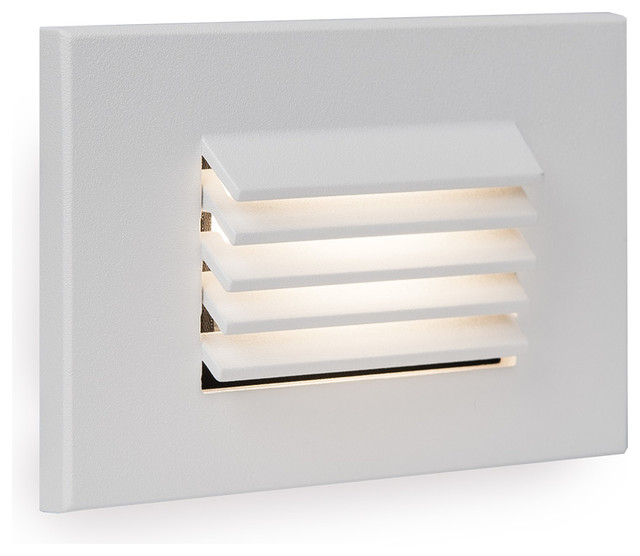 LED Low Voltage Horizontal Louvered Step and Wall-Light 2700K, White ...