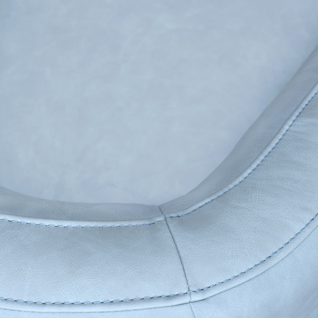 Desi Sky Blue Leather Swivel Accent Chair - Contemporary - Armchairs ...