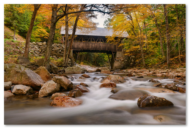 Blanchette Photography 'The Flume Bridge' Canvas, 47"x30" - Rustic ...