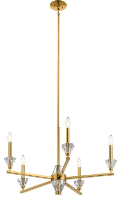 Modern Five Light Chandelier-Fox Gold Finish - Chandelier - 147-BEL ...