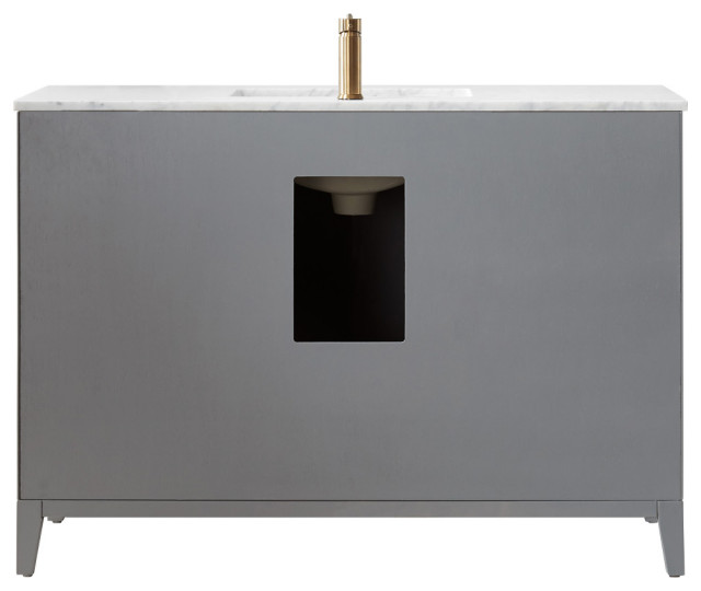 Sutton Gray Bathroom Vanity Set, 48" - Transitional - Bathroom Vanities ...