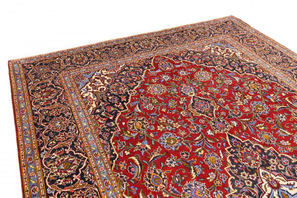 Persian Rug Keshan 13'2"x8'0" Hand Knotted, 13'2"x8'0" - Traditional ...