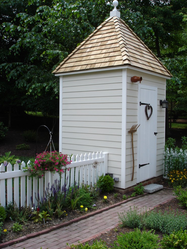 Williamsburg/English Garden for a Brand New Home - Traditional - Shed ...
