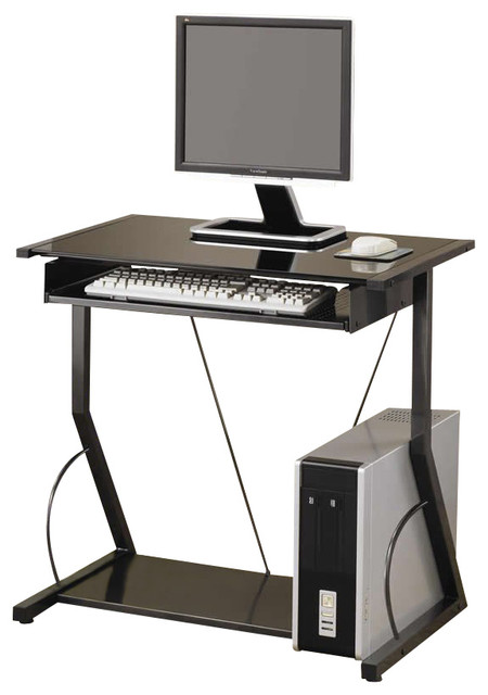 Coaster Alastair Contemporary Metal Computer Desk with Keyboard Tray ...