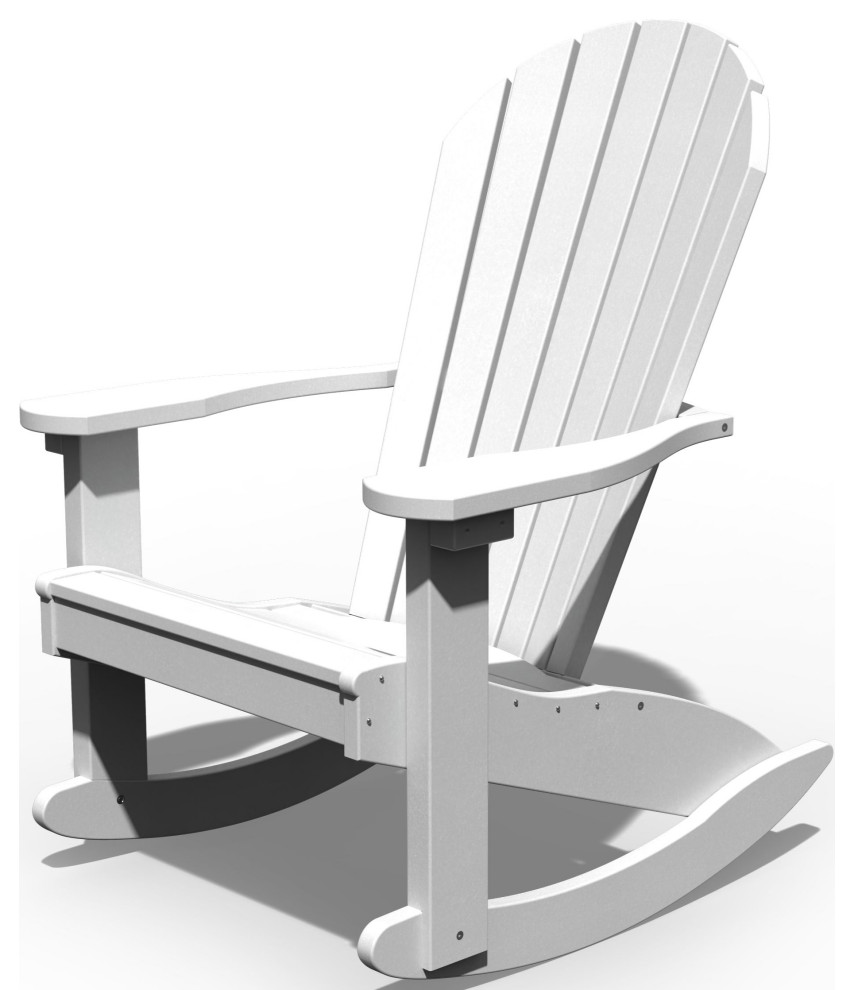Poly Lumber Adirondack Rocker - Contemporary - Outdoor Rocking Chairs ...