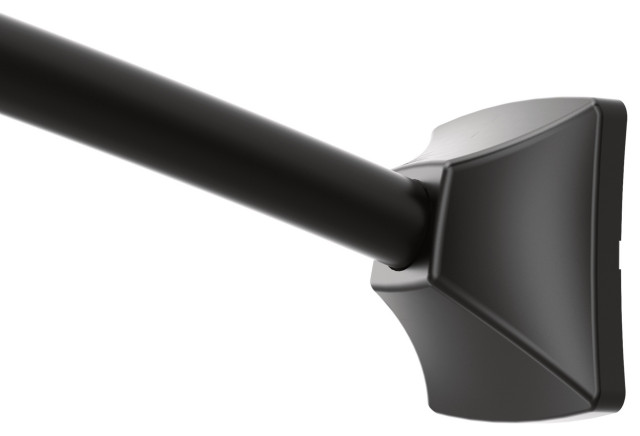 Moen 72" Permanent Mount Adjustable Curved Shower Rod - Shower Curtain ...