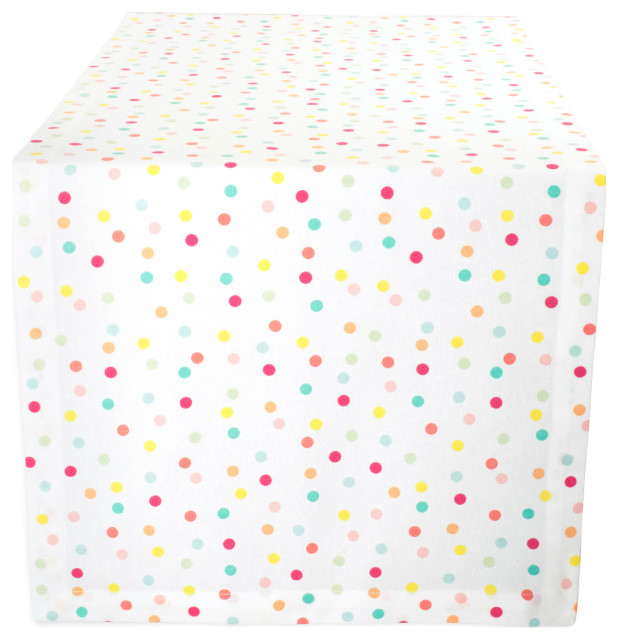 DII Multi Polka Dots Print Table Runner - Contemporary - Table Runners ...