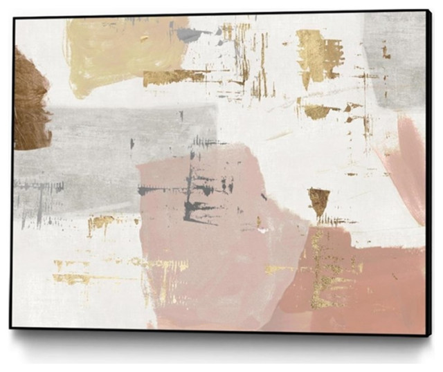 Giant Art Canvas 24x18 A Rose's Touch Framed in Pink - Contemporary ...