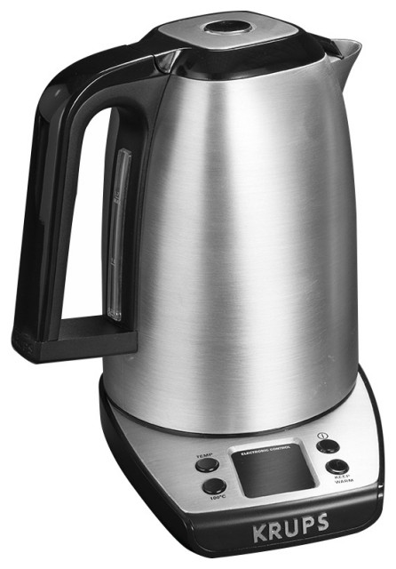 Krups Savoy Adjustable Temperature 1.7 Liter Electric Kettle with LCD ...