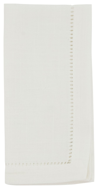 Classic Hemstitch Border Dinner Napkin, Set of 12, 20" X 20 ...