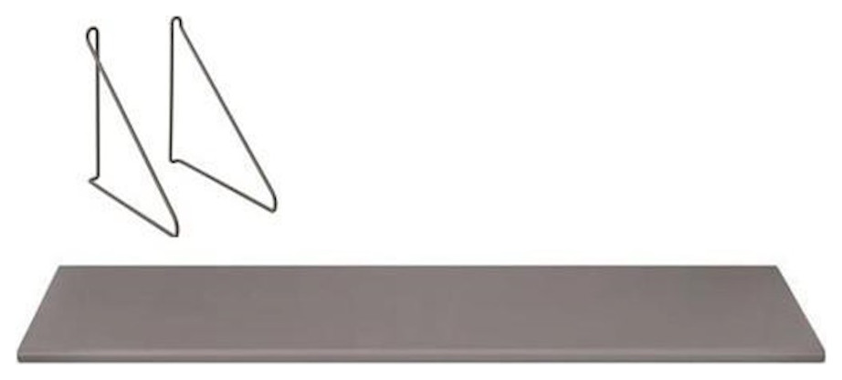 Blomus Panola Wall Shelf with Hanging Brackets Steel Grey ...