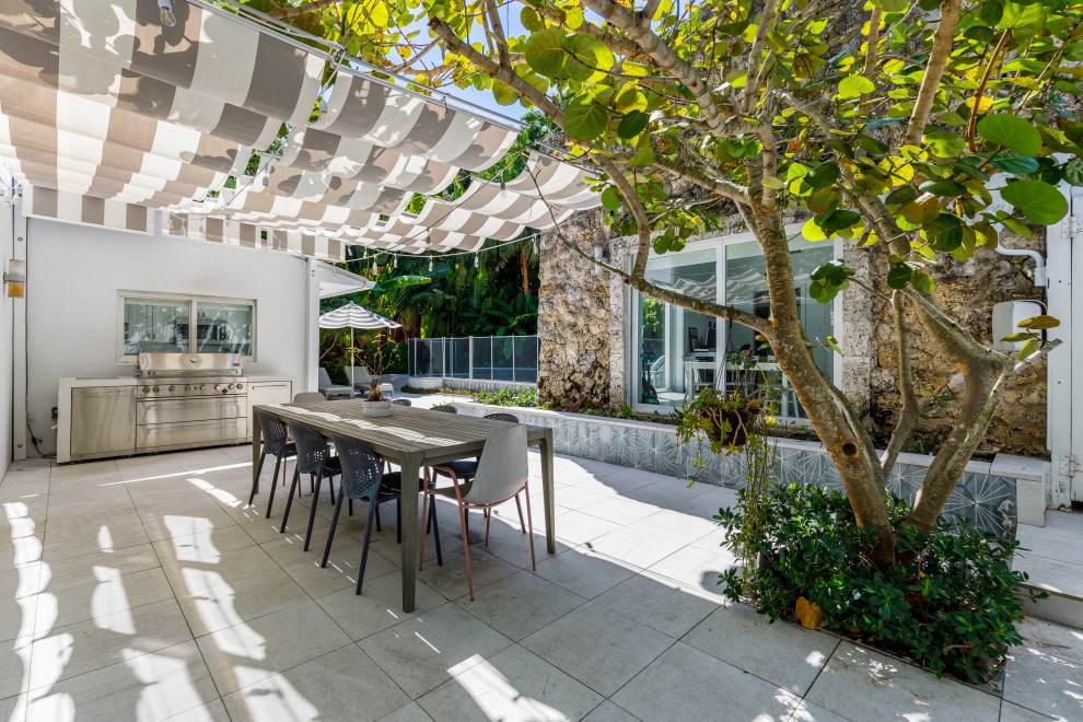 Backyard of a Modern House With Swimming Pool, Artificial Grass ...