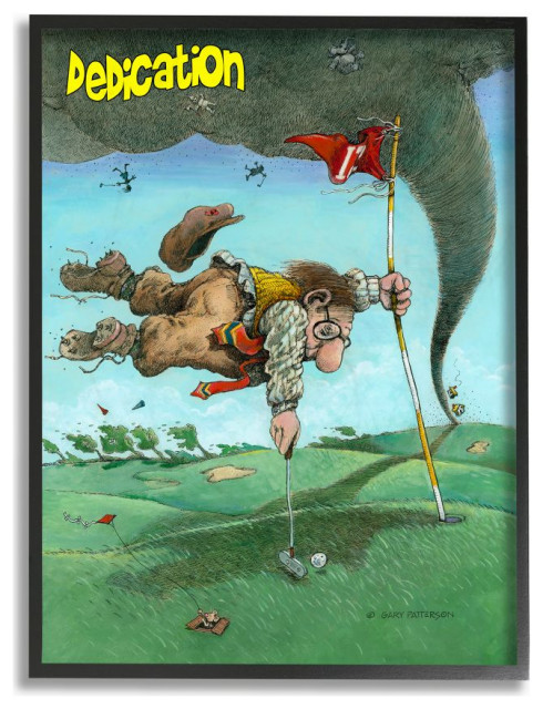 Stupell Industries Dedication Funny Golf Cartoon Sports Design, 11"x14 ...