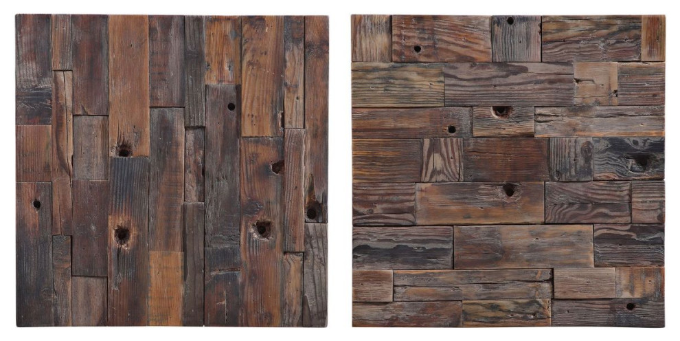 Uttermost Astern Wood Wall Decor, Set of 2 - Rustic - Wall Accents - by ...