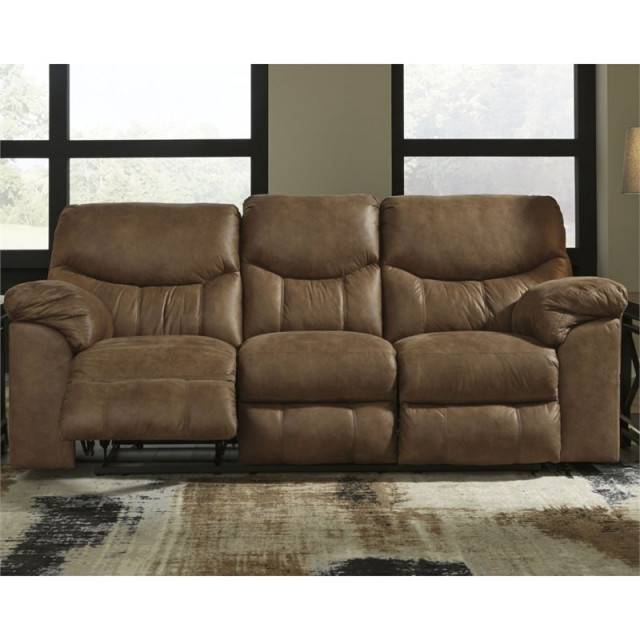 Signature Design by Ashley Boxberg Reclining Sofa in Teak ...