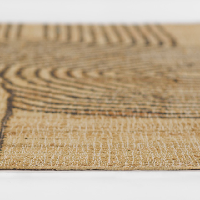 Abstract Arches Natural and Black Jute and Wool Rug, 8' X 10 ...