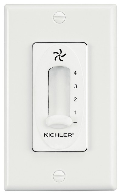4 Speed Fan Slide Control, White - Transitional - Ceiling Fan ...