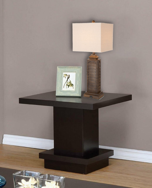 Set of 2 Brown Louver Base Table Lamps With USB - Transitional - Lamp ...