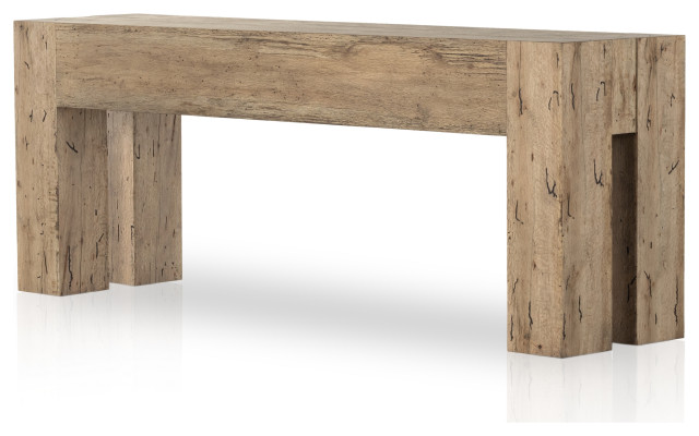 Abaso Console Table-Rustic Wormwood Oak - Rustic - Console Tables - by ...