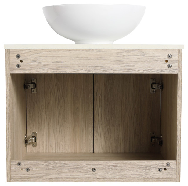 TATEUS 24" Modern Design Float Bathroom Vanity With Wall Mounted White ...