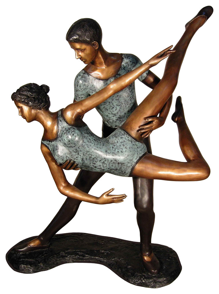 Ballet Dancers Bronze Sculpture - Traditional - Decorative Objects And ...