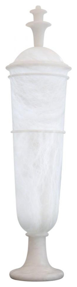 Alexander Alabaster Lighted Urn - Traditional - Decorative Jars And ...