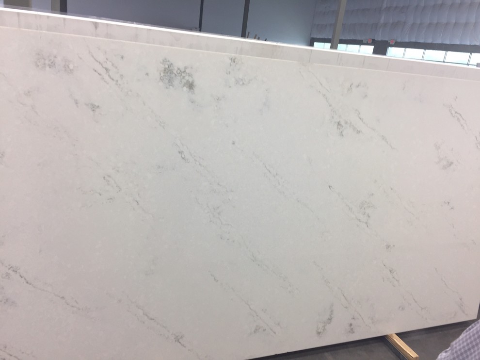 Opinions on this London Sky quartz slab veining? | Houzz Forum