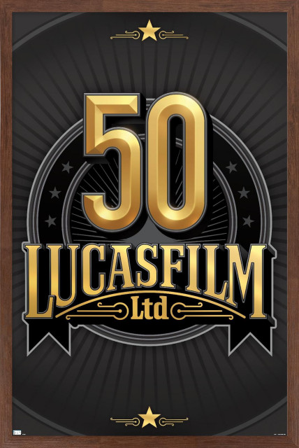 Lucasfilm 50th - Logo, 22.375" x 34" - Contemporary - Prints And ...