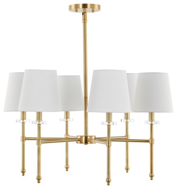 JONATHAN Y Lighting JYL9918 Cillian 6 Light 27"W LED Chandelier ...