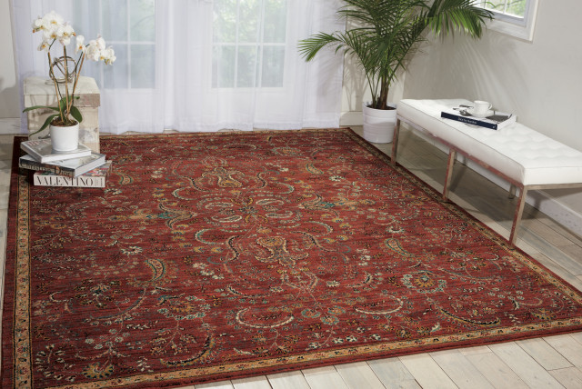 Nourison 2020 NR204 Brick Area Rug, Rectangular 8' x 10'6 ...