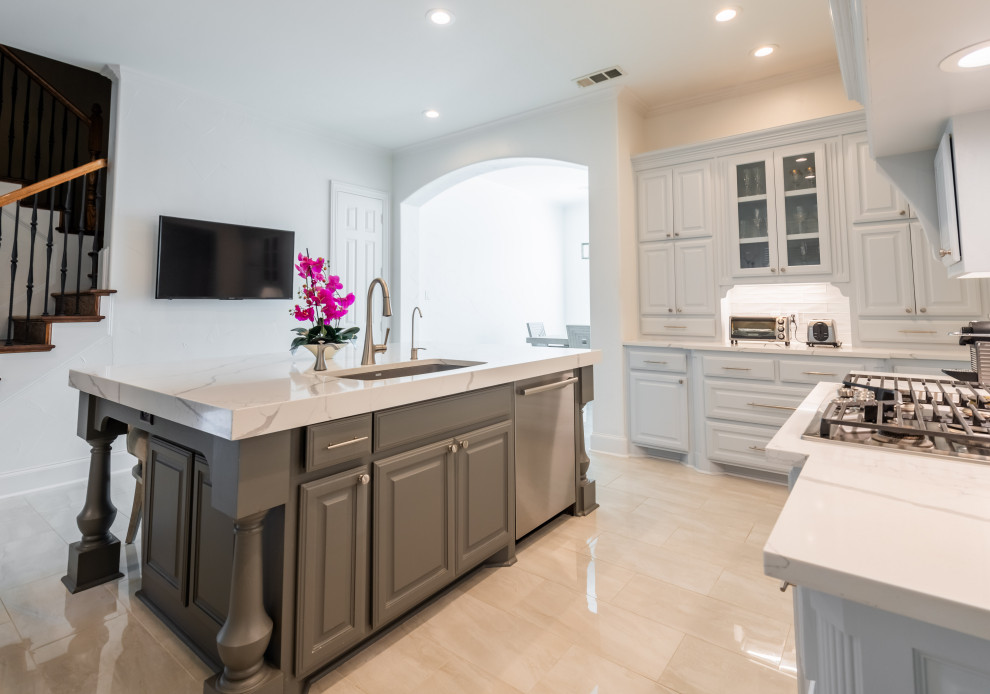 Southlake Copperfield St. Kitchen Design Build - Transitional - Kitchen ...