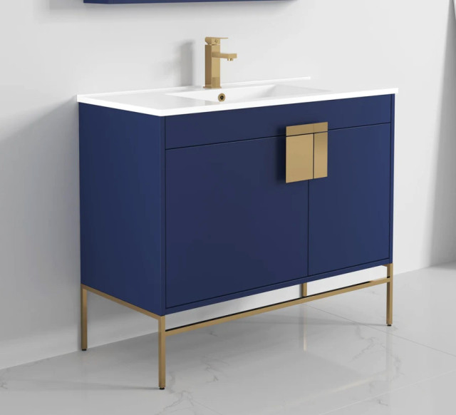 40" Kuro Minimalistic Bathroom Vanity - NT-CL108-NB40ZI - Victorian ...