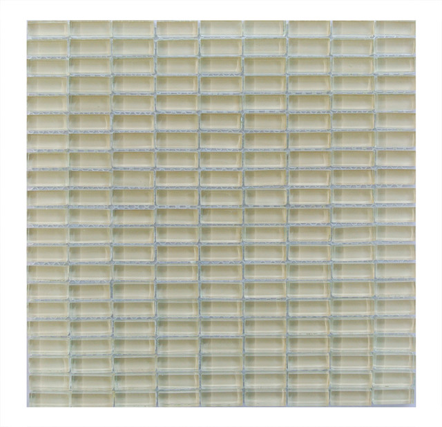 Beige Glass Mosaic Tile, Single Sheet - Contemporary - Mosaic Tile - by ...