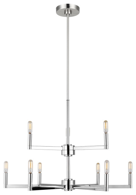 Fullton Nine Light Chandelier, Chrome - Transitional - Chandeliers - by ...