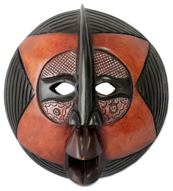 NOVICA Star Voyager And African Mask - Tropical - Wall Sculptures - by ...