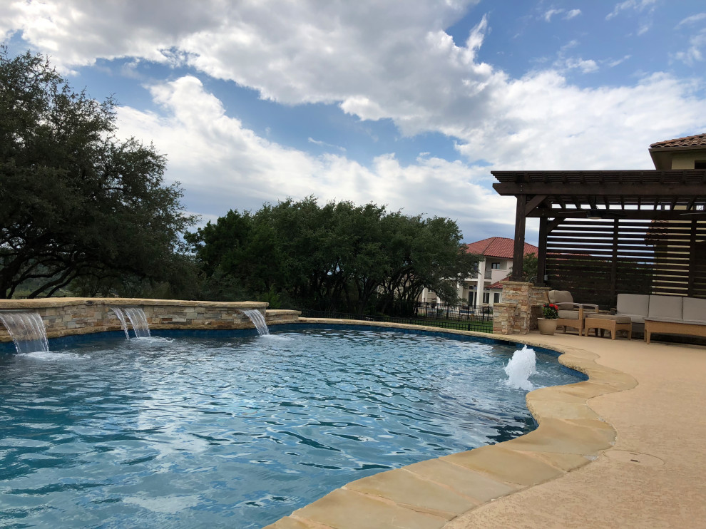 Steiner Ranch Pool with Outdoor Living - Traditional - Pool - Austin ...