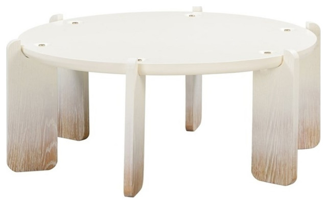 Gloria Cream Oak Coffee Table - Transitional - Coffee Tables - by ...