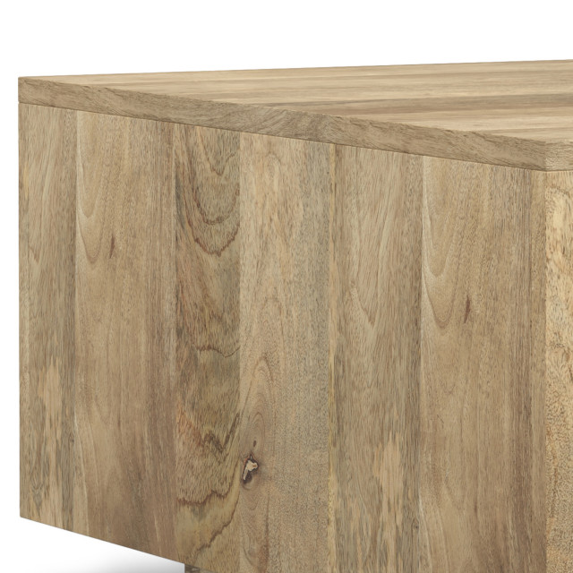 Lockhart Solid Mango Wood Square Coffee Table - Rustic - Coffee Tables ...