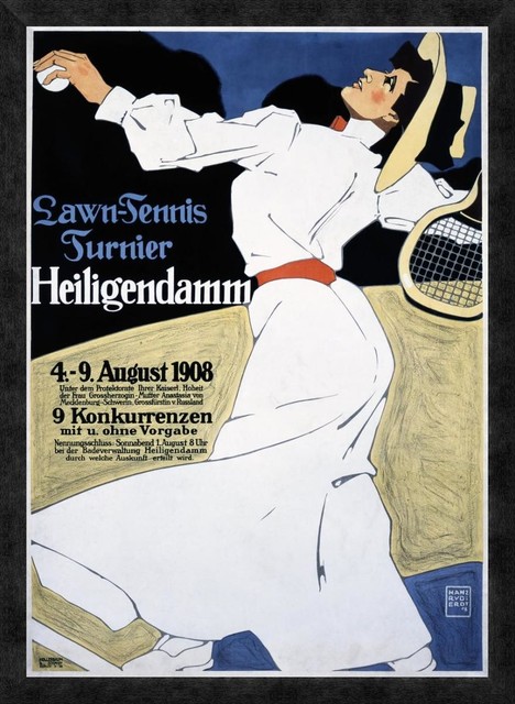 "Heiligendamm Lawn-Tennis Competition" by Hans Rudi Erdt, 14x18", 23 ...