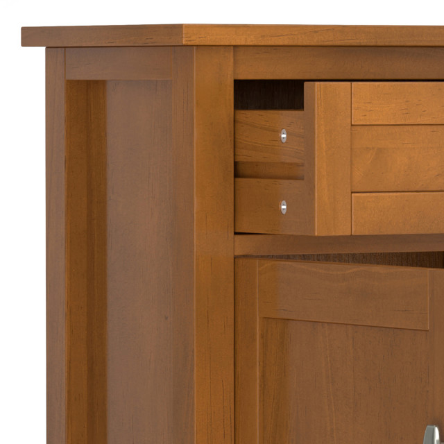 Warm Shaker Solid Wood Entryway Storage Cabinet - Transitional ...