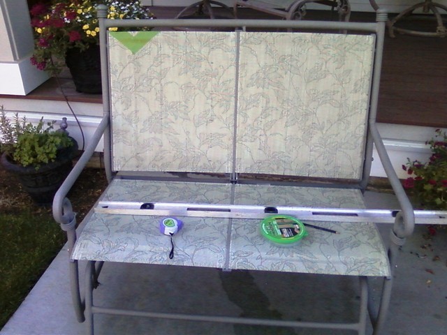 CL patio glider before and after