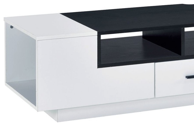 Armour TV Stand, White and Black - Contemporary - Entertainment Centers ...