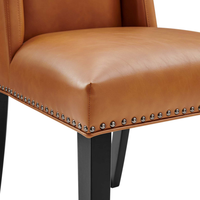 Baron Parsons Faux Leather Dining Side Chair - Contemporary - Dining ...