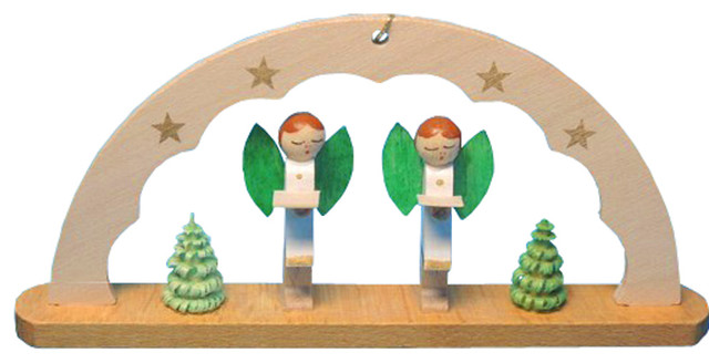 Richard Glaesser Ornaments- Angels With Arch - Contemporary - Christmas ...