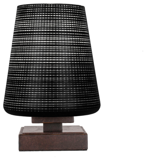Luna 1-Light Table Lamp, Dark Granite/Black Matrix - Transitional ...
