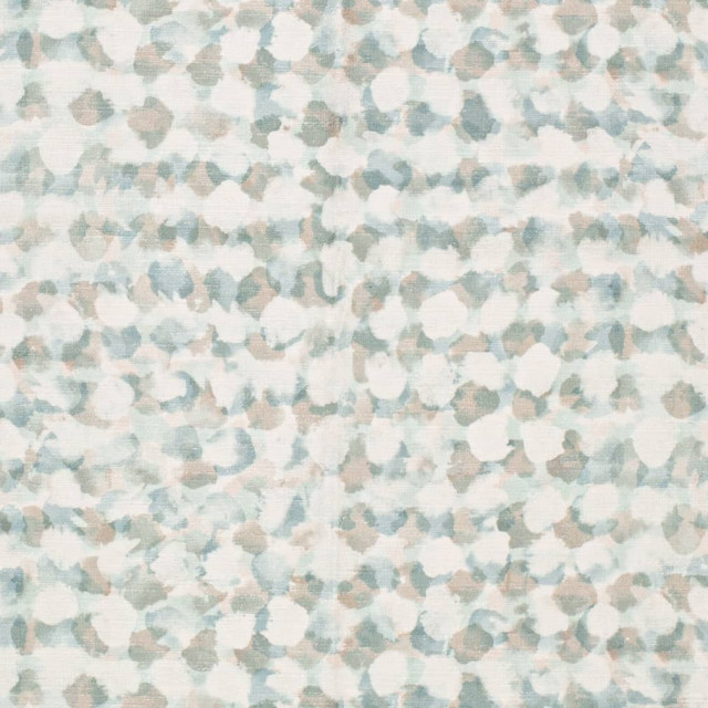 Aqua Performance Small Scale Linen Look Print Upholstery Fabric by the ...
