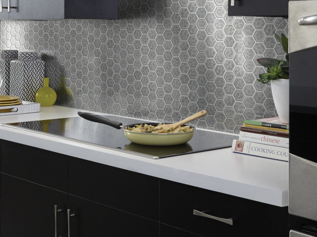 Shaw CS50V Geoscape - 11" x 12" Hexagon Geometric Mosaic Wall ...