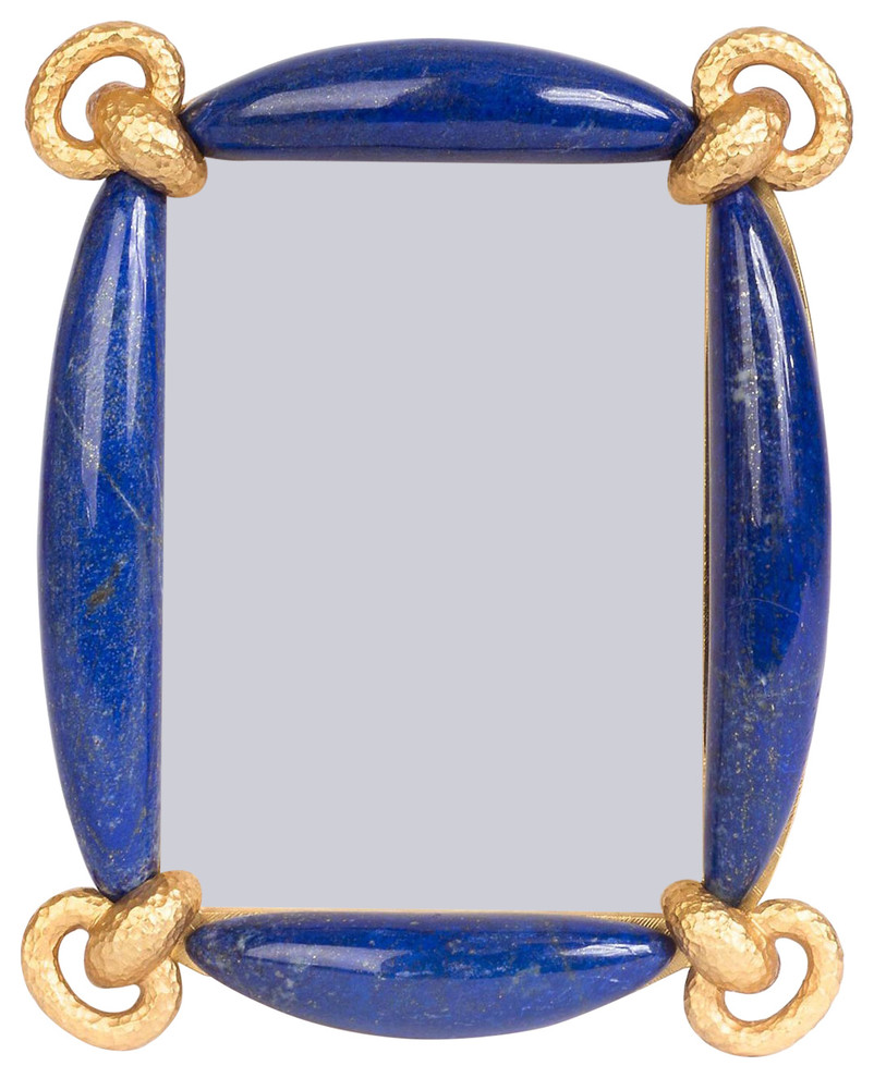 Jay Strongwater Gloria Lapis Frame Lapis Finish - Contemporary ...