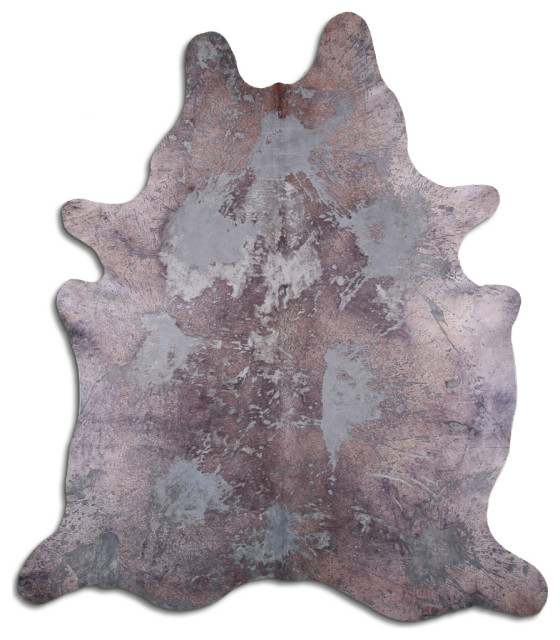 ACID WASHED HAIR ON Cowhide Rug DE DISTRESSED GREY, 5'x7' to 6'x8 ...