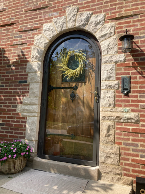 Full View Round Top Storm Door - Rustic - Chicago - by Defender Steel ...